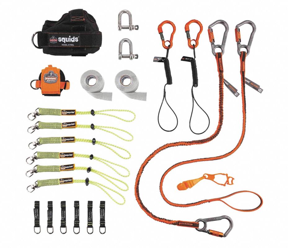ERGODYNE Kit Anclaje Herramientas,Negro/Verde/Nar - 55EE66 | 3186 ...