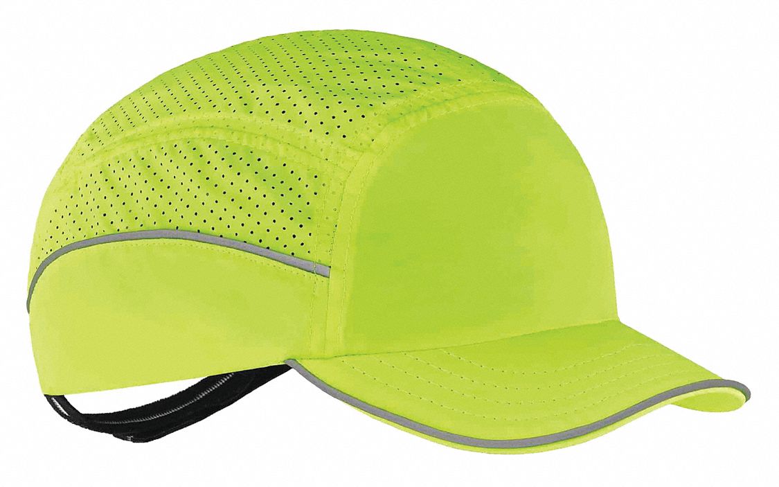 Hi-Visibility Yellow, Hook-and-Loop, Bump Cap - 55EE75|8955 - Grainger