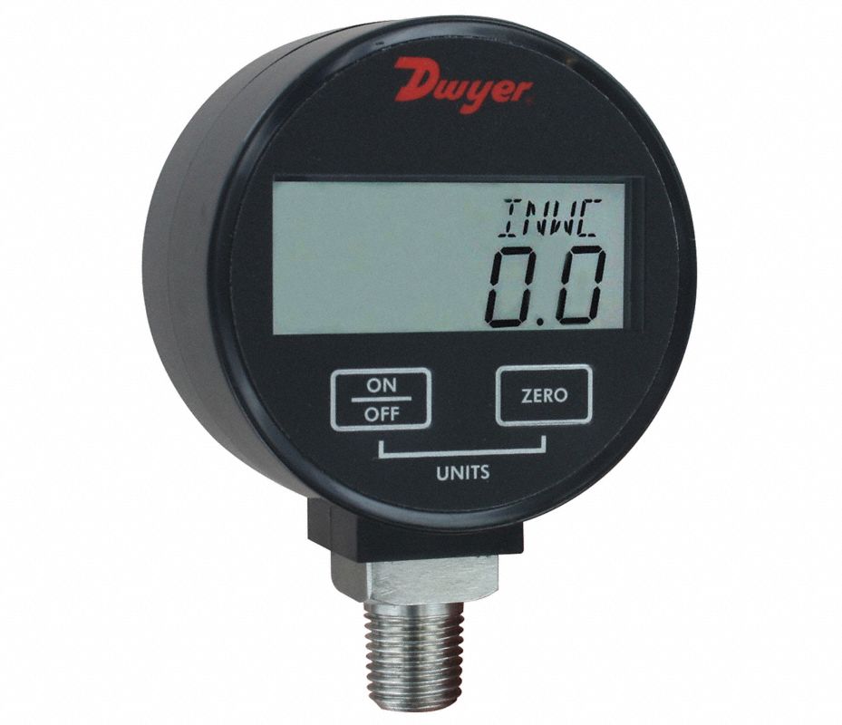 DWYER Manometro Digital,Dial 3",Negro - 55EJ13 | DPGW-05 - Grainger México