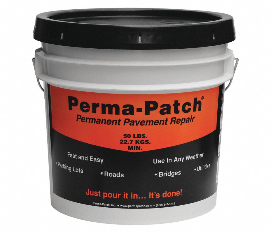 PERMA-PATCH Parche en Frío Cobertura 5 pies cuad. a 2" Negro Cubeta 50 ...