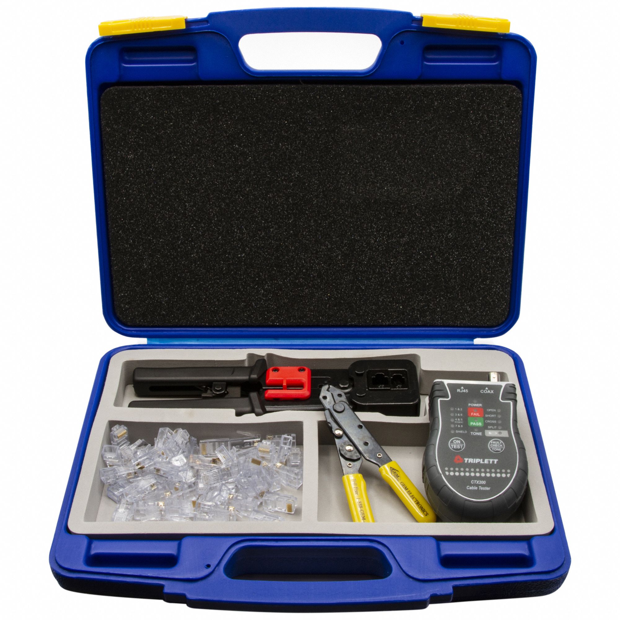 TRIPLETT, For Coax Connectors/Modular Plug Connectors, Coax, Crimper ...