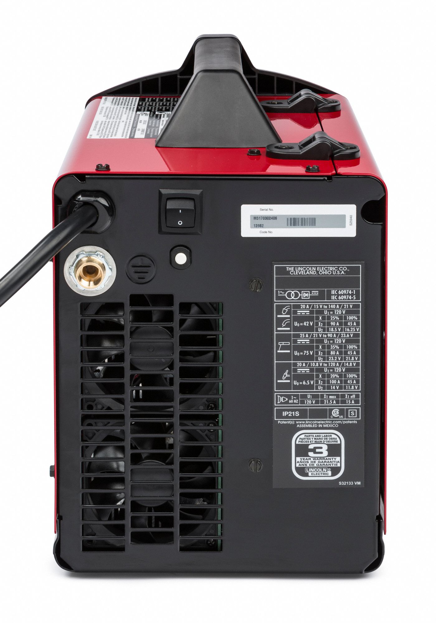 LINCOLN ELECTRIC Multiprocess Welder: LE31MP®, DC, MIG/Stick Pack ...