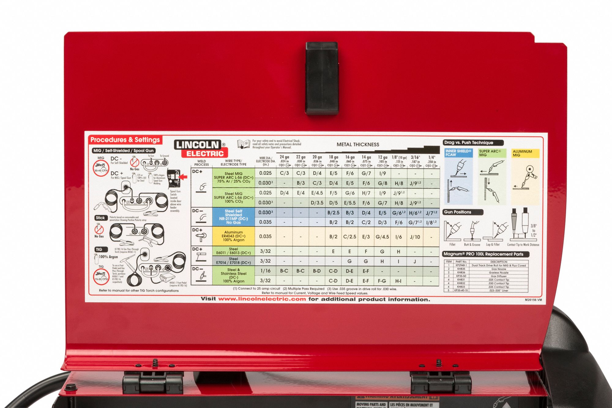 LINCOLN ELECTRIC Multiprocess Welder: LE31MP®, DC, MIG/Stick Pack ...