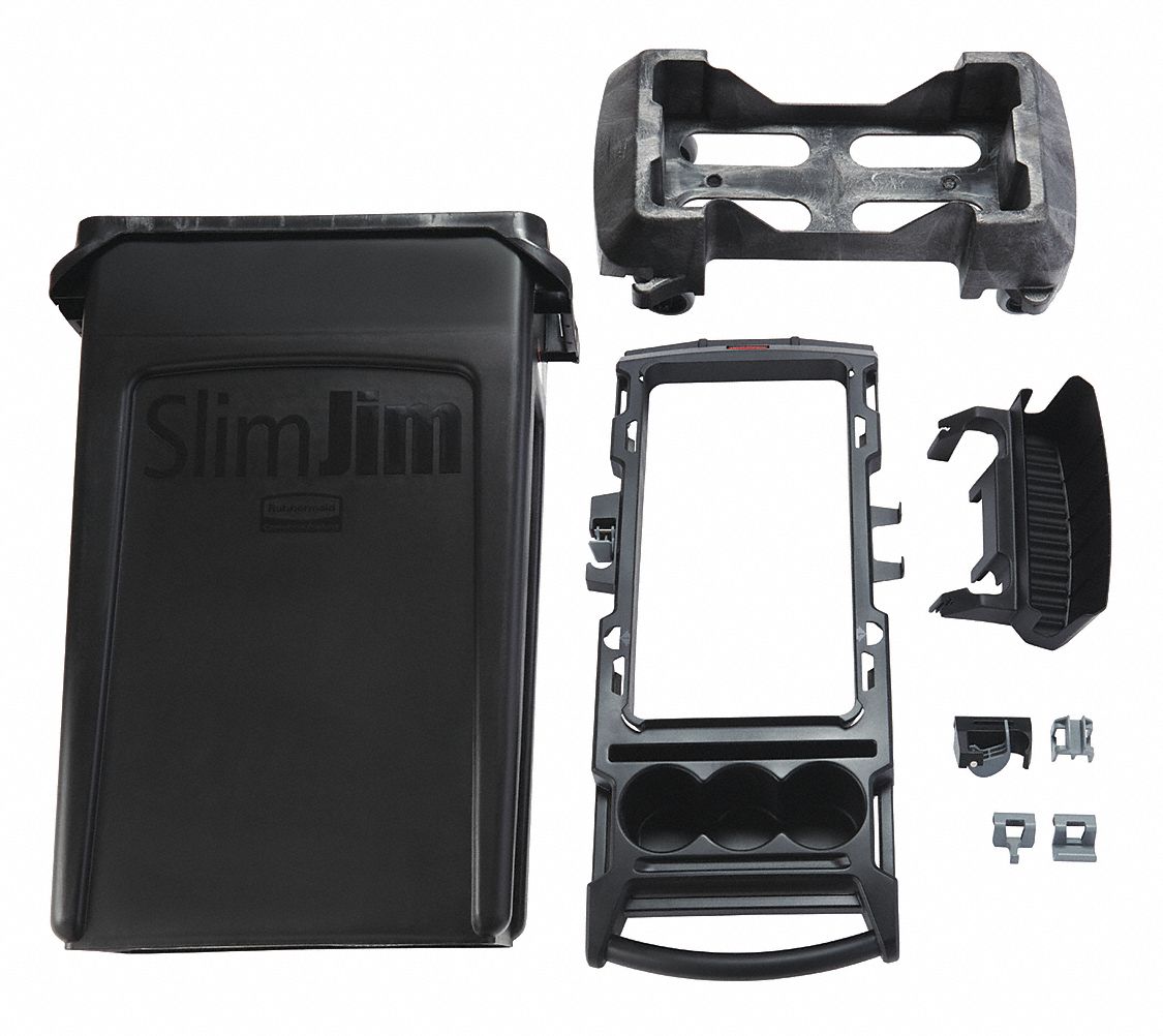 RUBBERMAID COMMERCIAL PRODUCTS, Rectangular, Black, Rim Caddy Kit ...