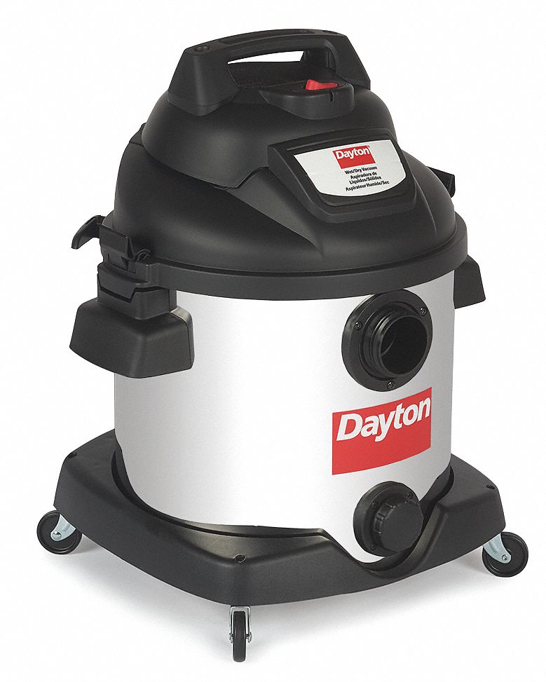 DAYTON, 8 gal Tank Size, Stainless Steel, Shop Vacuum - 55EY24|55EY24 ...