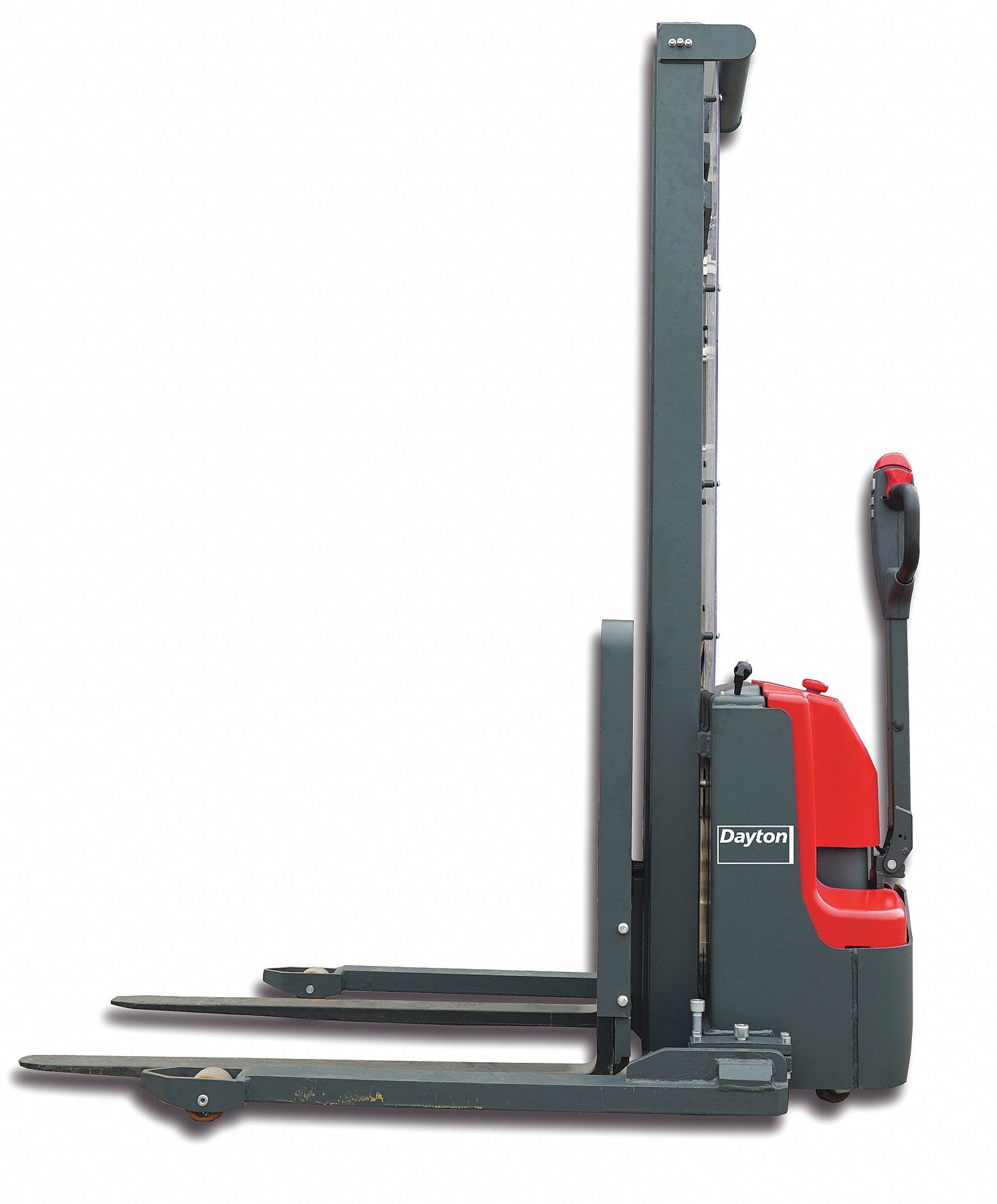 DAYTON, 2,200 lb Load Capacity, 45 5⁄16 in x 3 7/8 in, Powered Straddle ...