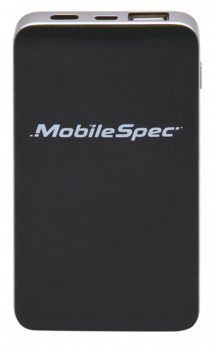 MOBILESPEC, 5,000 mAh Capacity, 2 Output Connectors, Rechargeable Power ...