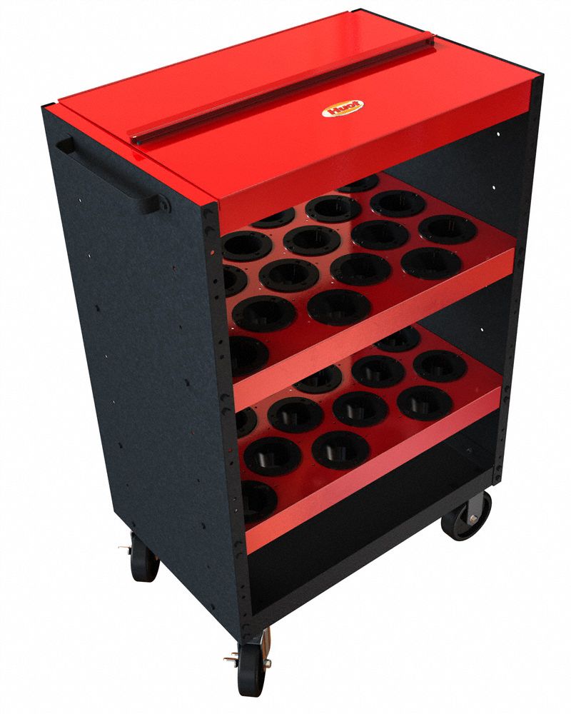 HUOT, For NMTB50 Taper, 36 Compartments, Tool Holder Cart - 55FE61 ...