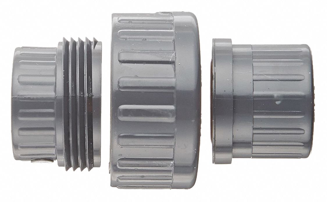 1 in x 1 in Fitting Pipe Size, Threaded PVC Union - 55FJ37|858-010 ...