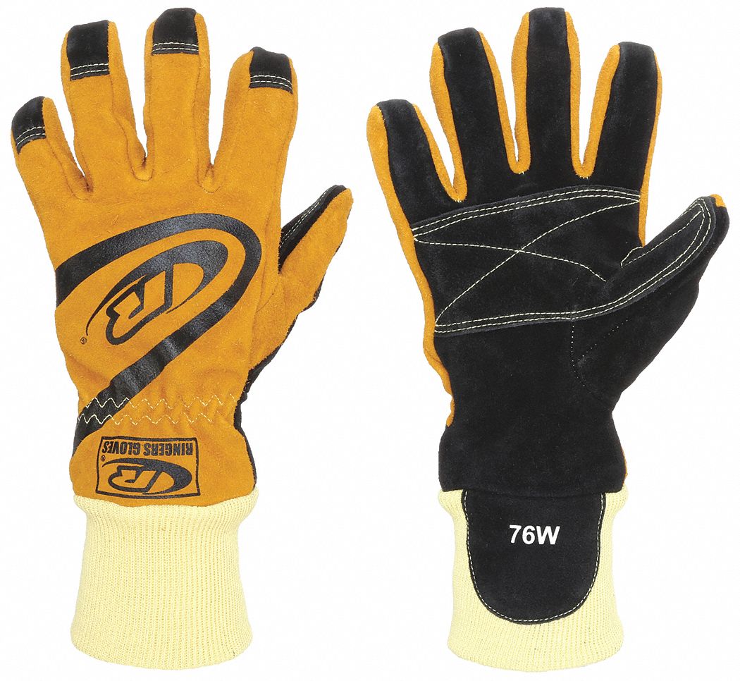 RINGERS GLOVES, Cowhide Leather Palm, Cowhide Leather, Firefighter ...