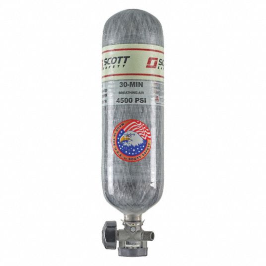 3M SCOTT SCBA Cylinder, 4500 pis, 30 min., Filled - 55HX65|804721-35 ...