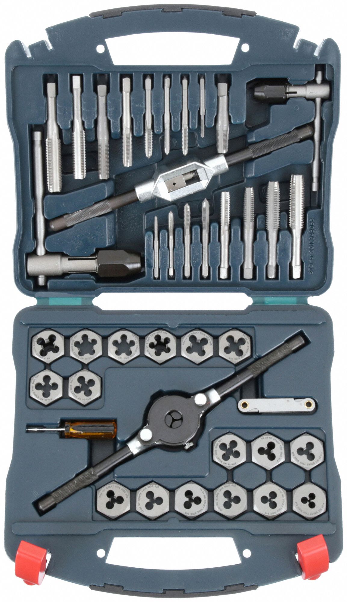 BOSCH, 40 Pieces, #4-40 Min. Tap Thread Size, Tap and Die Set - 55HY18 ...
