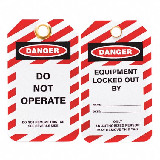 SKILCRAFT Lockout Tag: Danger, Do Not Operate Equipment Locked Out, Red ...