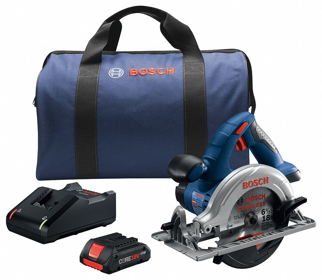 BOSCH, 6 1/2 in Blade Dia., Left, Circular Saw Kit - 55JD82|CCS180-B15 ...