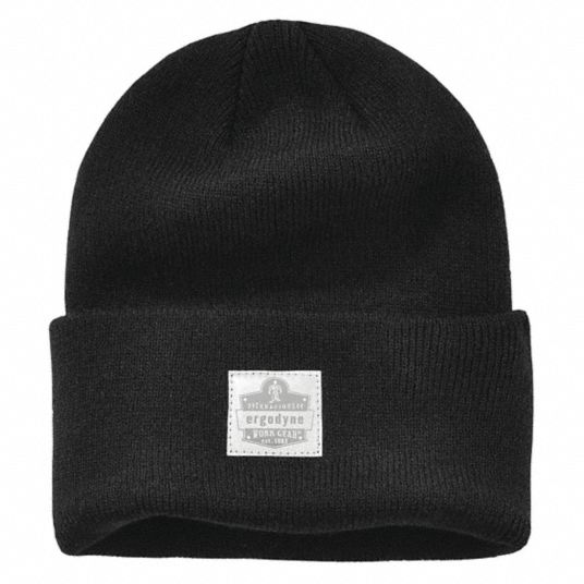 N-FERNO BY ERGODYNE, Beanie Cap, Black, Hat - 55JF01|6806 - Grainger