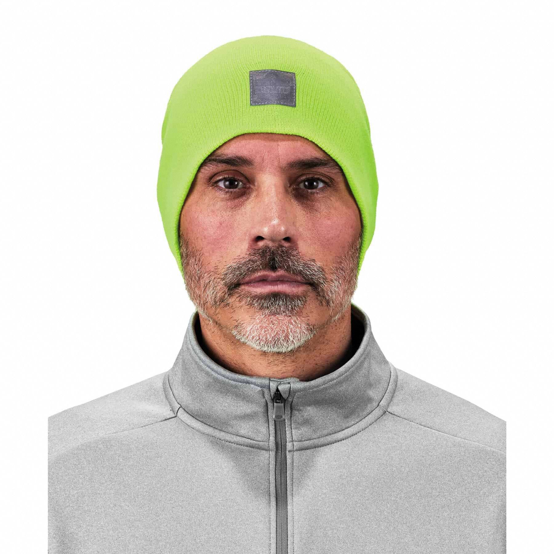 N-FERNO BY ERGODYNE Hat: Beanie Cap, Lime, Universal, Hat, Acrylic ...