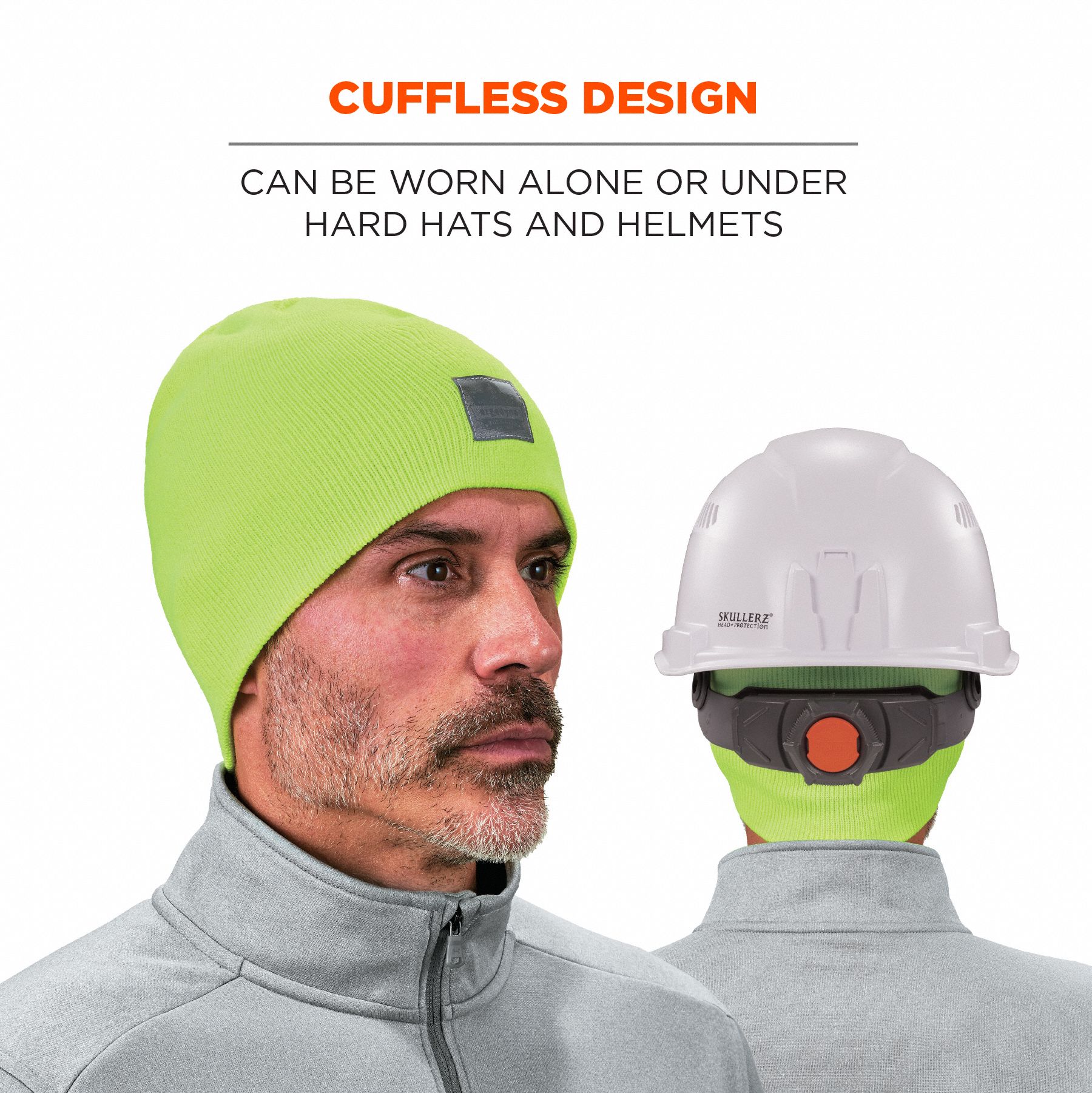 N-FERNO BY ERGODYNE Hat: Beanie Cap, Lime, Universal, Hat, Acrylic ...