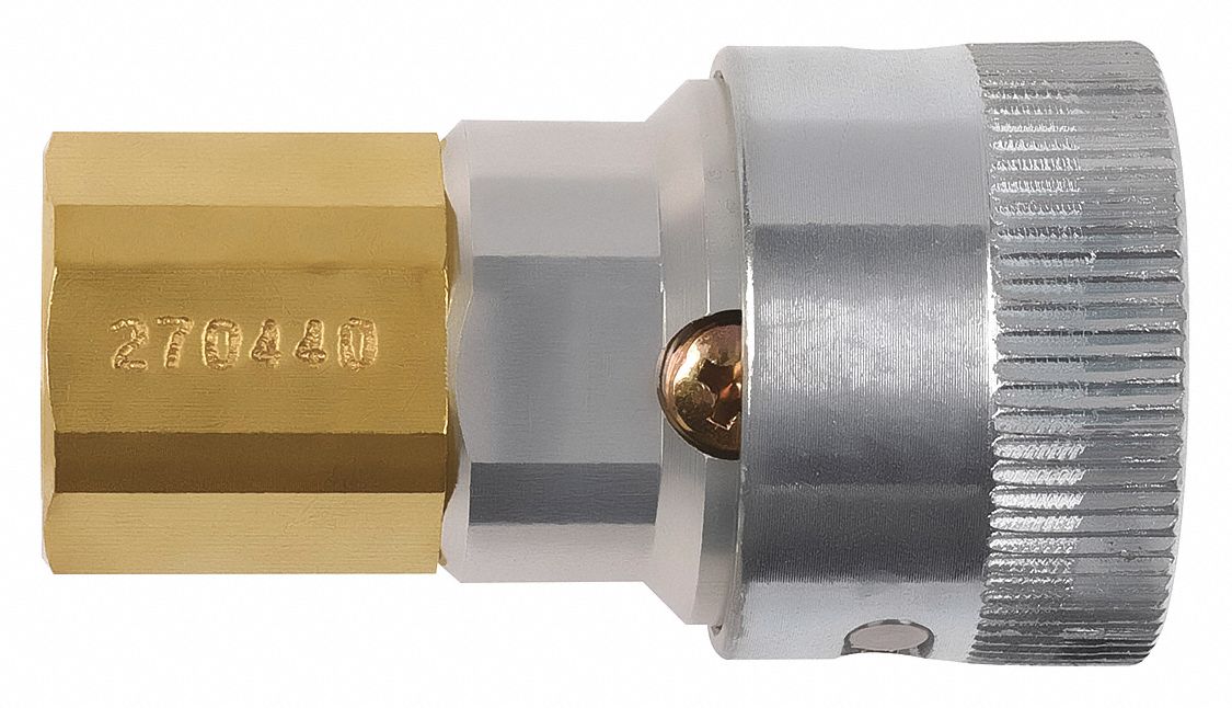 MILLER Air Hose Socket, 1/4, Brass, Steel", PK2 - 55JF46|270440 - Grainger