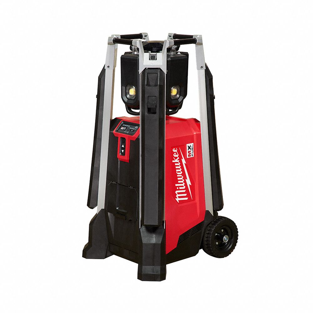 MILWAUKEE Cordless Tripod Light: MX FUEL, Battery Included, 27,000 lm ...