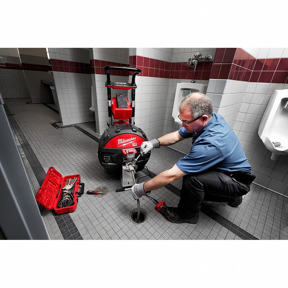 MILWAUKEE Drain Cleaning Machine: Cordless, MX FUEL, For 3 in to 6 in ...
