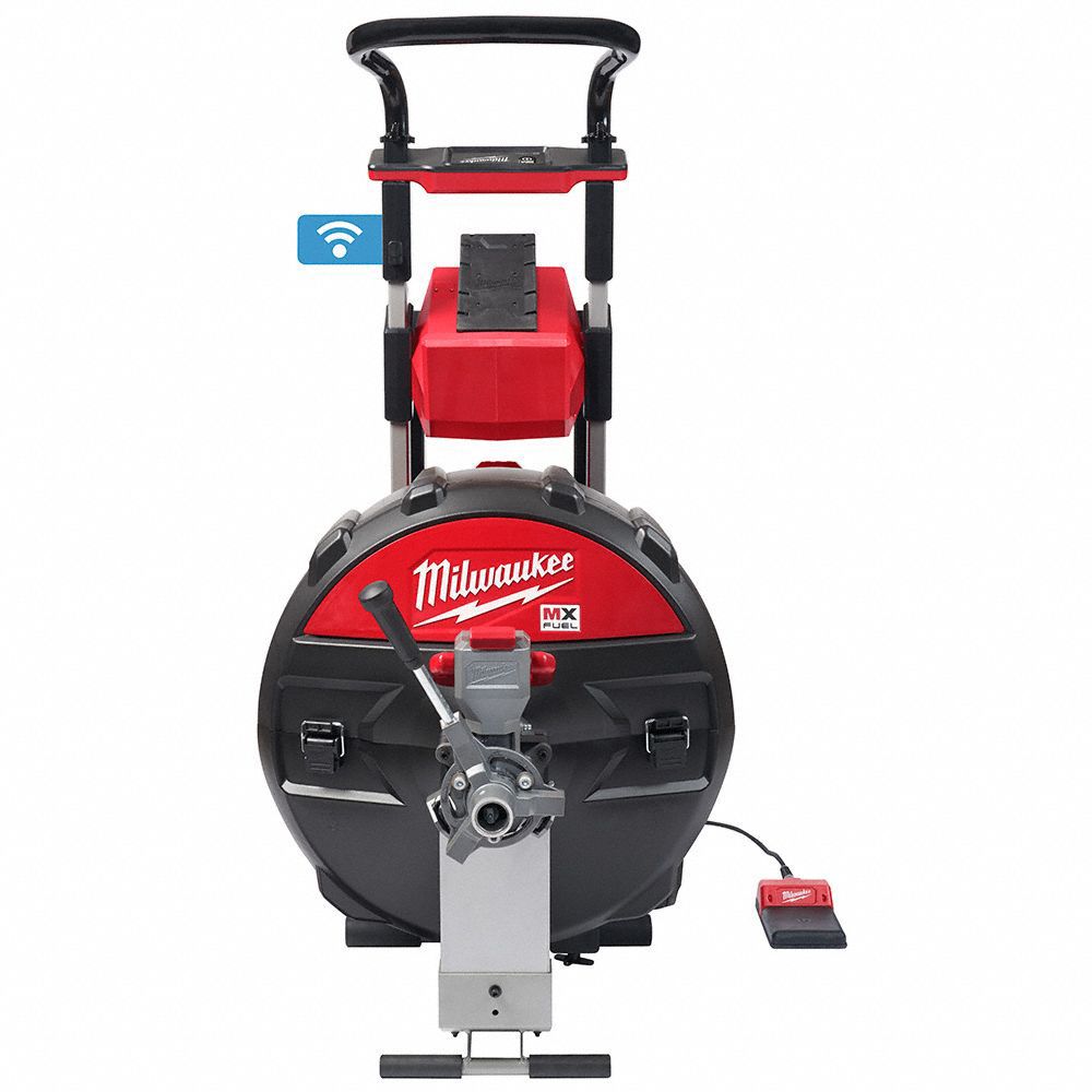 MILWAUKEE Drain Cleaning Machine: Cordless, MX FUEL, For 3 in to 6 in ...