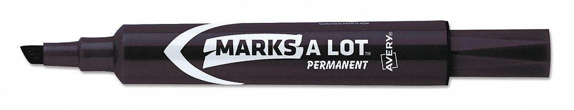 AVERY, Black, Capped, Permanent Marker - 55JR65|07888 - Grainger