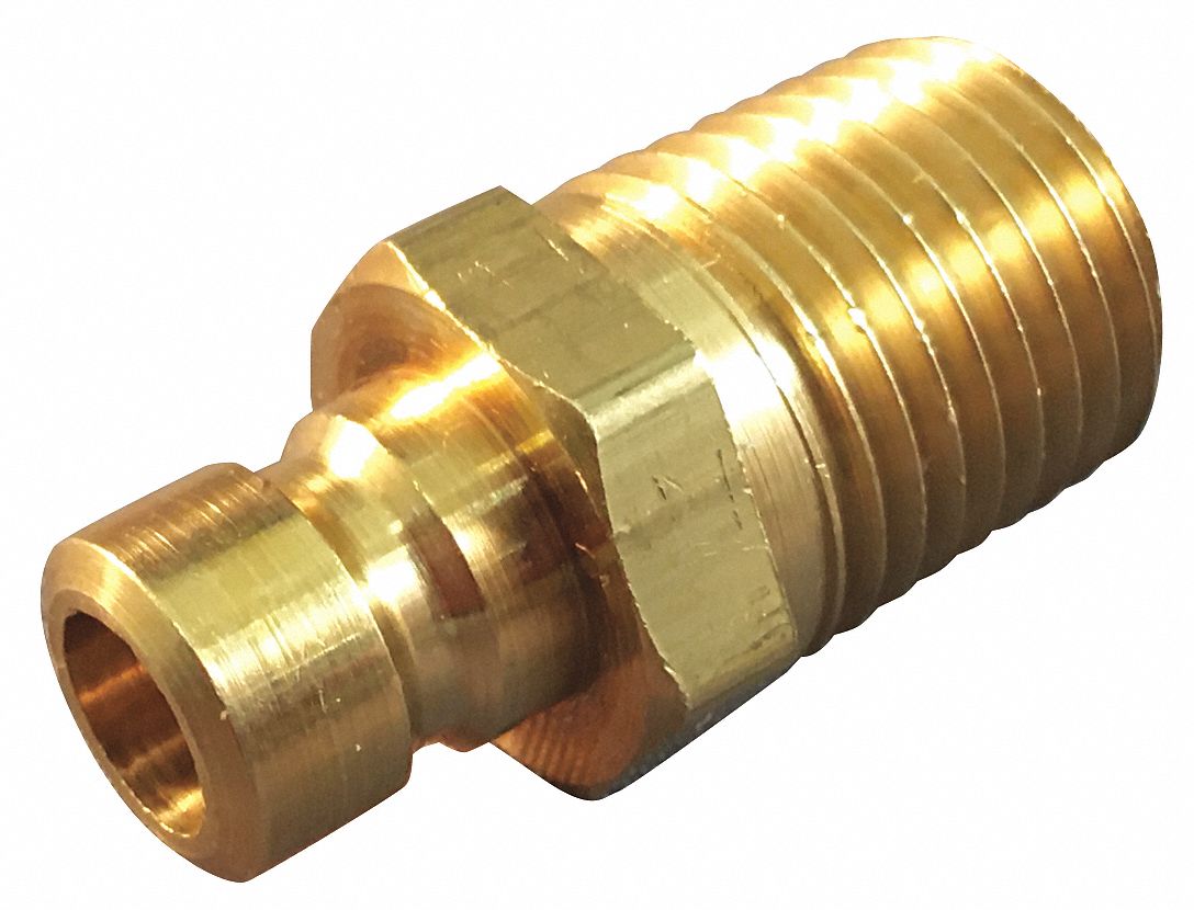 HANSEN, 3/8 in Coupling Size, Brass, Hydraulic Quick Connect Hose ...