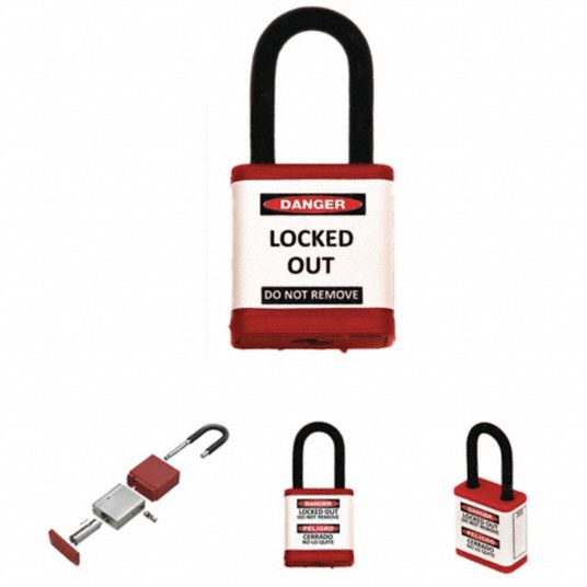ZING, Keyed Alike, Aluminum, Lockout Padlock - 55KC97|700KA-RED - Grainger
