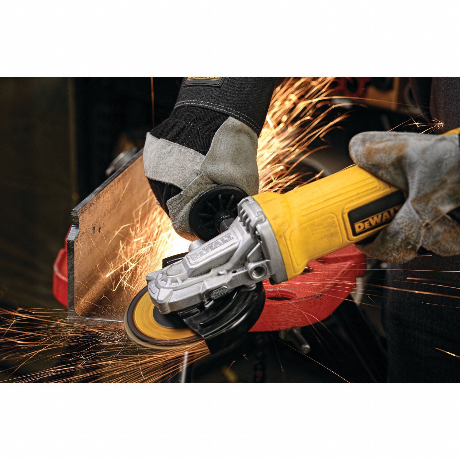 DEWALT Angle Grinder: 9 A, 12,000 RPM Max. Speed, Paddle, Adj Guard, 4 ...