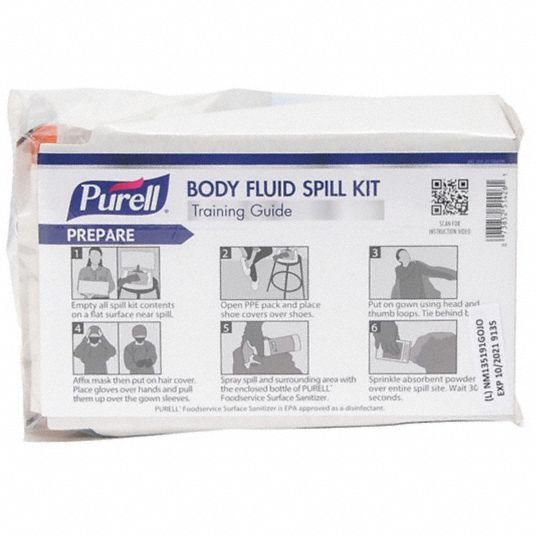 PURELL, 1 L Volume Absorbed Per Kit, Clear, Spill Kit Refill - 55KJ81 ...