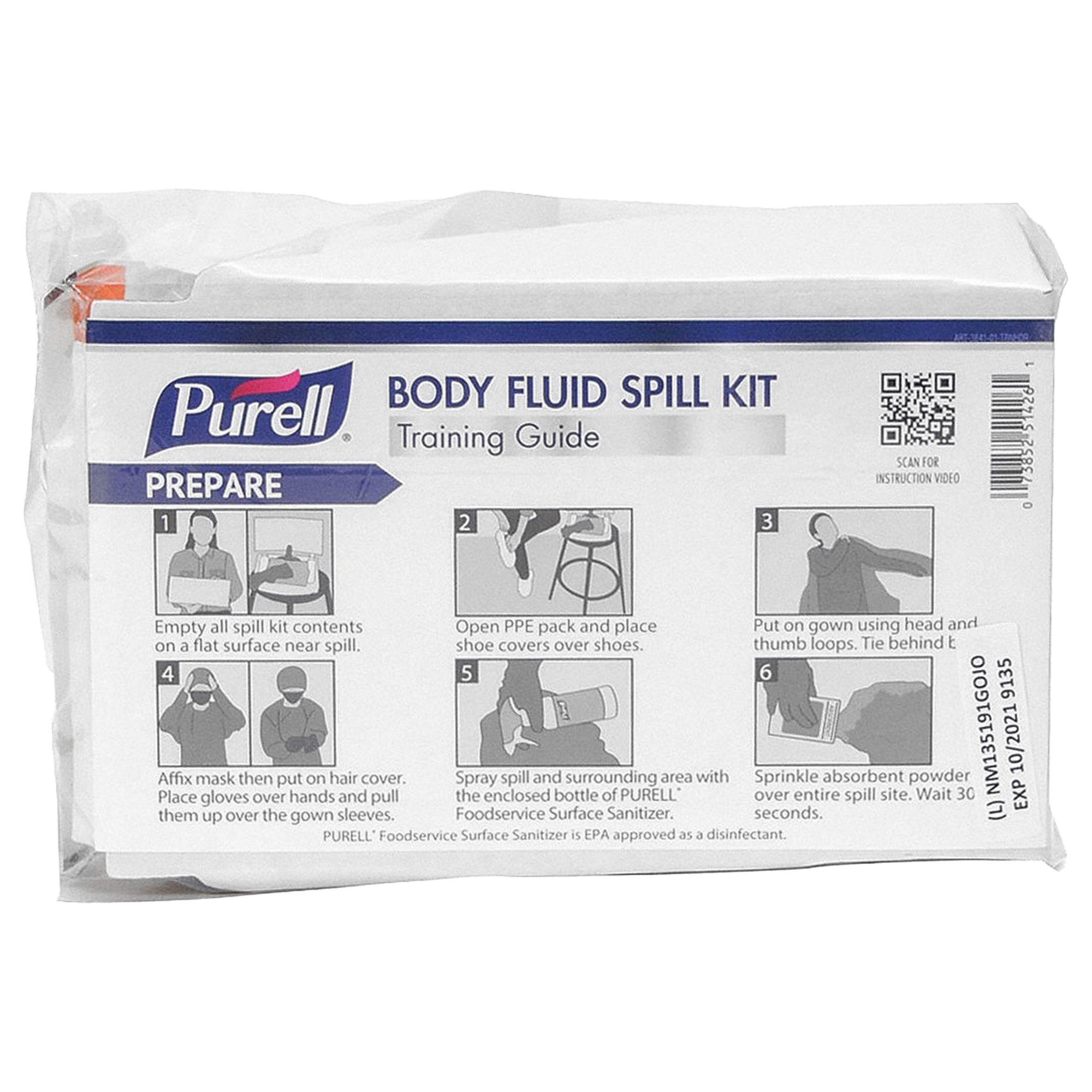 PURELL, 1 L Volume Absorbed Per Kit, Clear, Spill Kit Refill - 55KJ81 ...