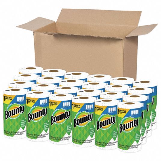 BOUNTY, White, 30 ft Roll Lg, Paper Towel Roll - 55KJ82|47792 - Grainger