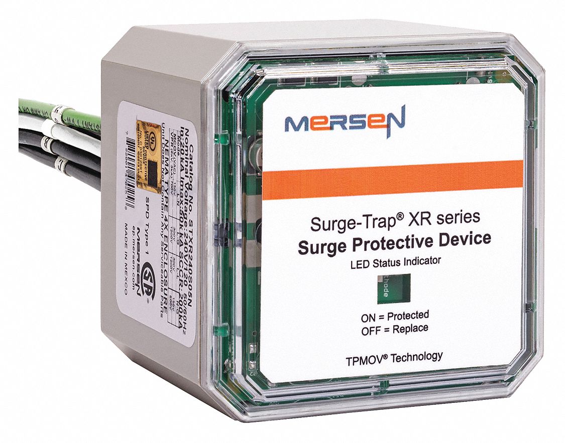 SURGE TRAP, Single Phase, 120/240V AC, Surge Protection Device - 55KN66 ...