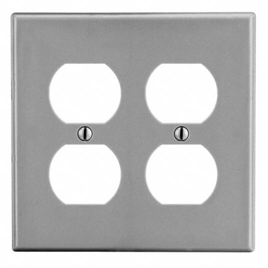 Duplex Outlet, Plastic, Duplex Receptacle Wall Plate - 55KT37|P82GY ...