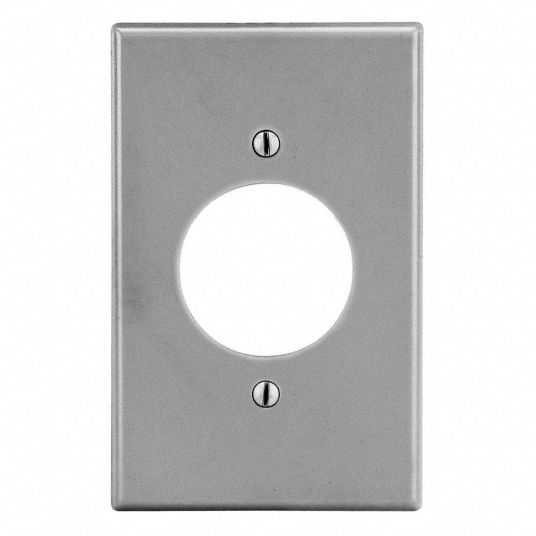 Single Circular Opening, Plastic, Single Receptacle Wall Plate - 55KU17 ...