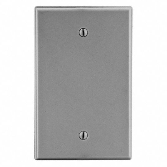Blank, Plastic, Blank Box Mount Wall Plate - 55KU24|PJ13GY - Grainger