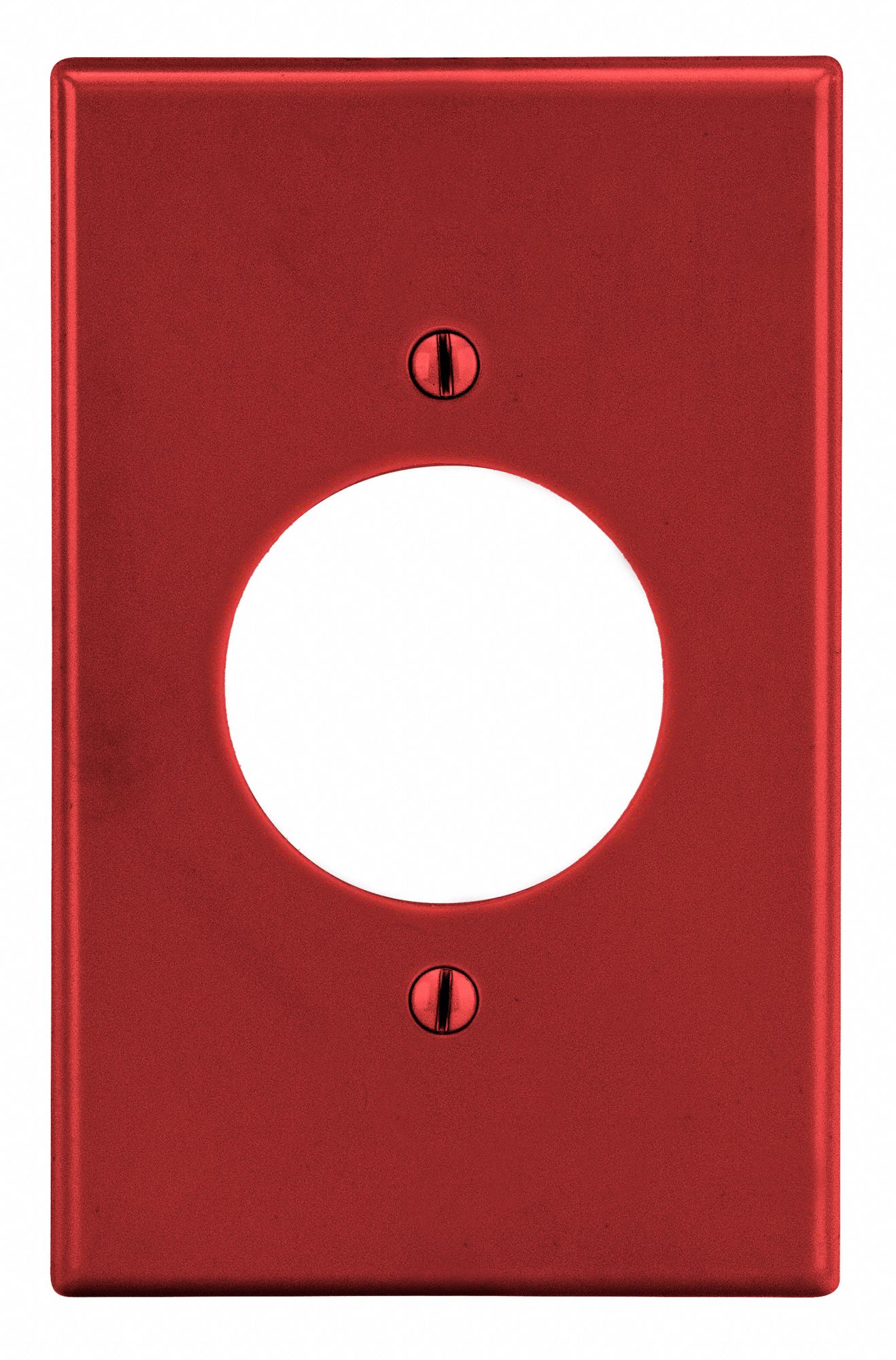 Single Circular Opening, Plastic, Single Receptacle Wall Plate - 55KU32 ...