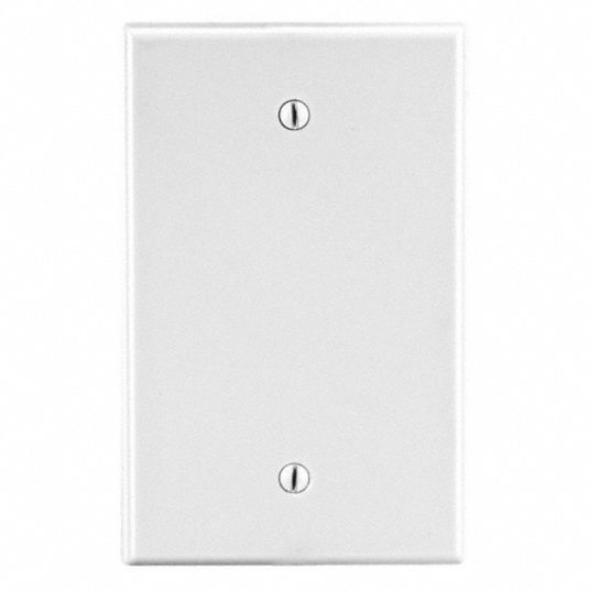 Blank, Plastic, Blank Box Mount Wall Plate - 55KU41|PJ13W - Grainger