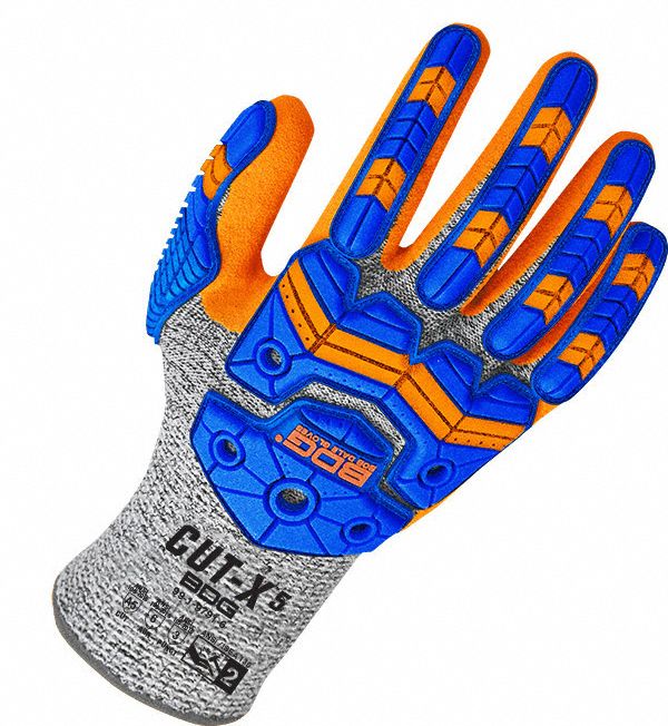 BDG Coated Gloves: S ( 7 ), ANSI Cut Level A5, ANSI Impact Level 2 ...
