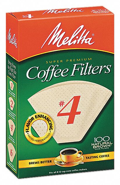 Coffee Filter,Cone Shape,8-12 Cup,PK1200 - Grainger