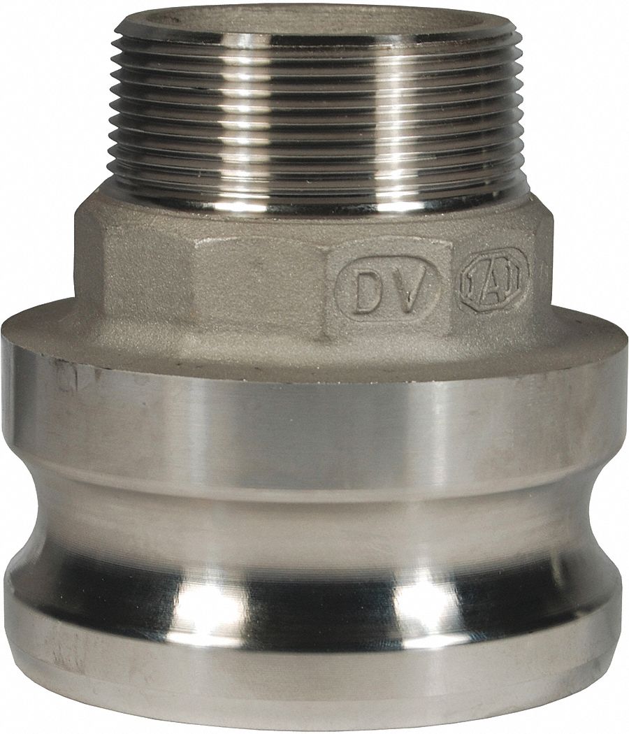4 in Coupling Size, 3 in -8 Thread Size, Cam and Groove Adapter ...