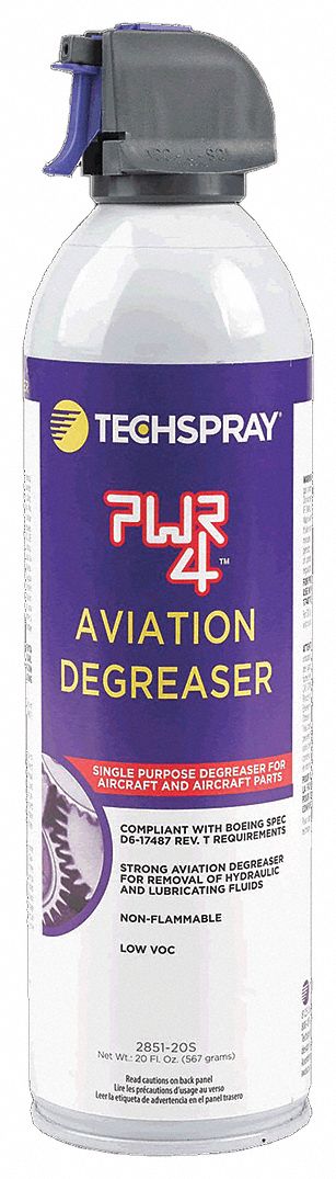 TECHSPRAY, Solvent Based, Aerosol Spray Can, Aircraft Cleaner/Degreaser ...