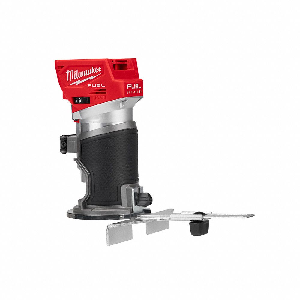 MILWAUKEE Cordless Compact Router: M18, Bare Tool, Fixed Base, 1.25 hp ...