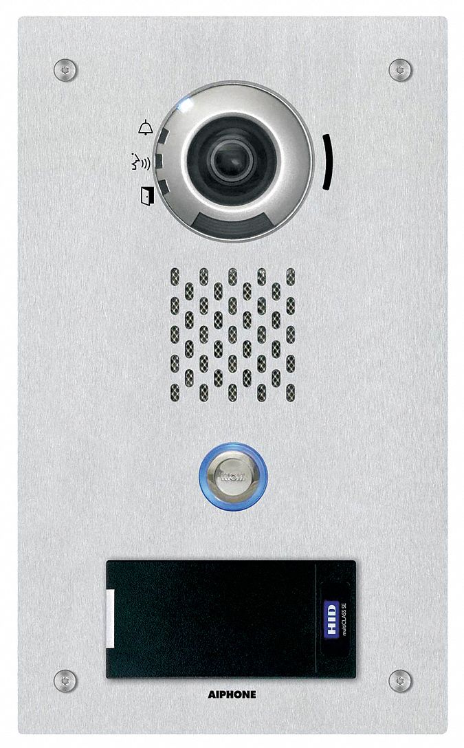 AIPHONE, 24V AC/24V DC, IX Series, Video Door Station - 55MR45|IX-DVF-P ...