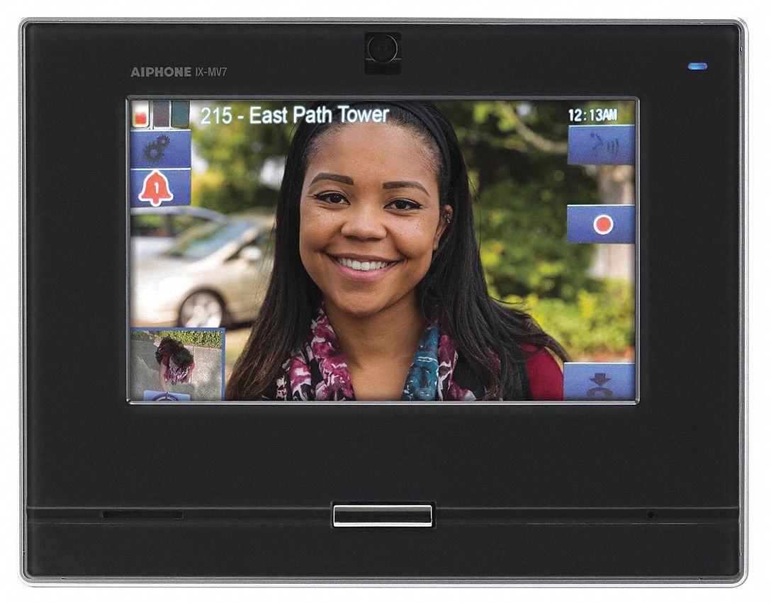 AIPHONE, 24V AC/24V DC, IX Series, Primary Station - 55MR52|IX-MV7-B ...