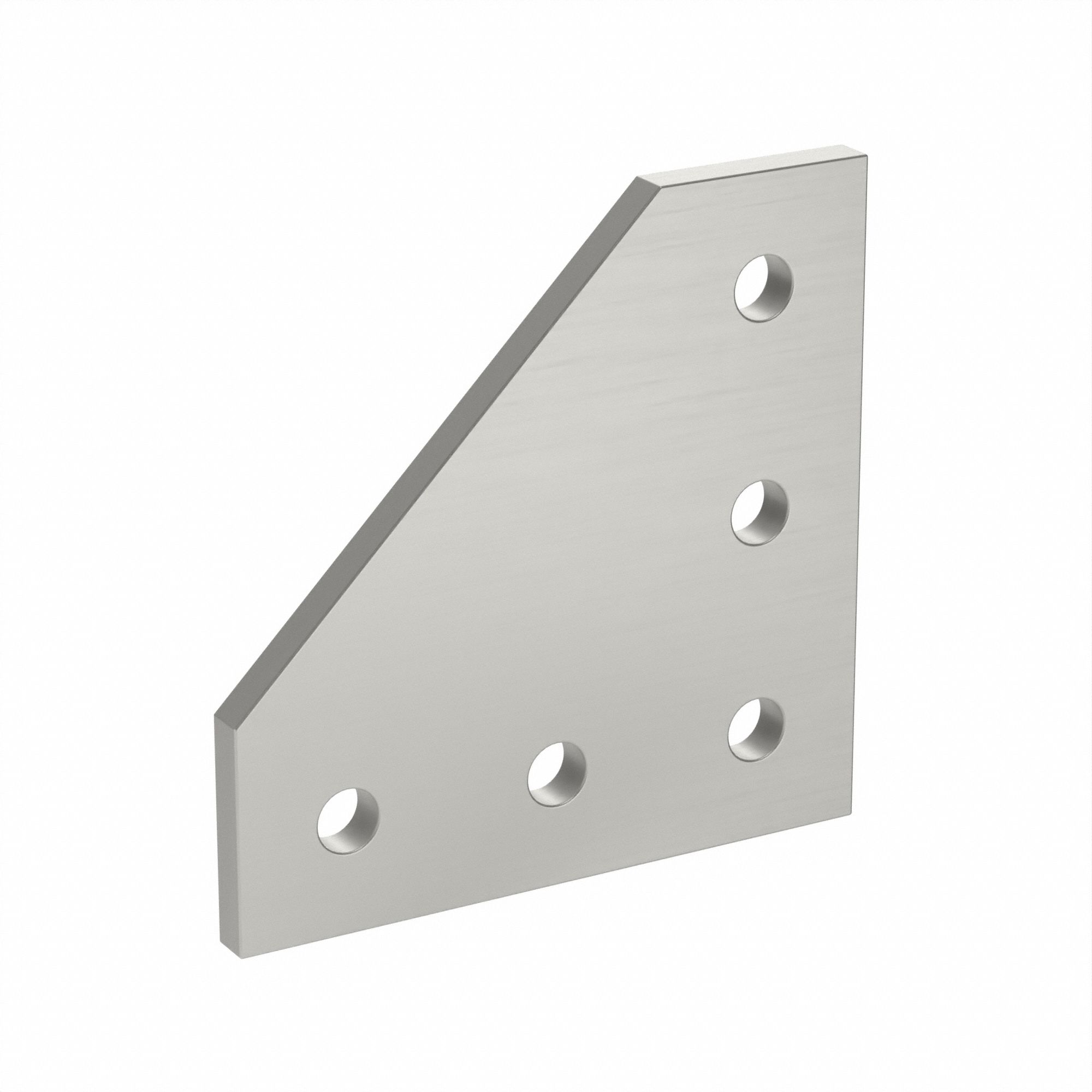 90° Angled Flat Plate, 59 mm x 59 mm x 4 mm, Joining Plate - 55MT48 ...