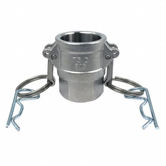 3/4 in Coupling Size, 3/4"-14 Thread Size, Cam and Groove Coupling ...