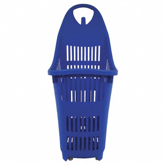 SHOPPING BASKET, Plastic, Blue, Rolling Hand Basket - 55NJ17|114705AZU0 ...