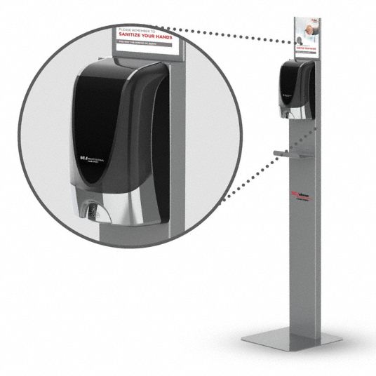 SC JOHNSON PROFESSIONAL, TouchFree Ultra Series, 58 in Overall Ht, Hand ...