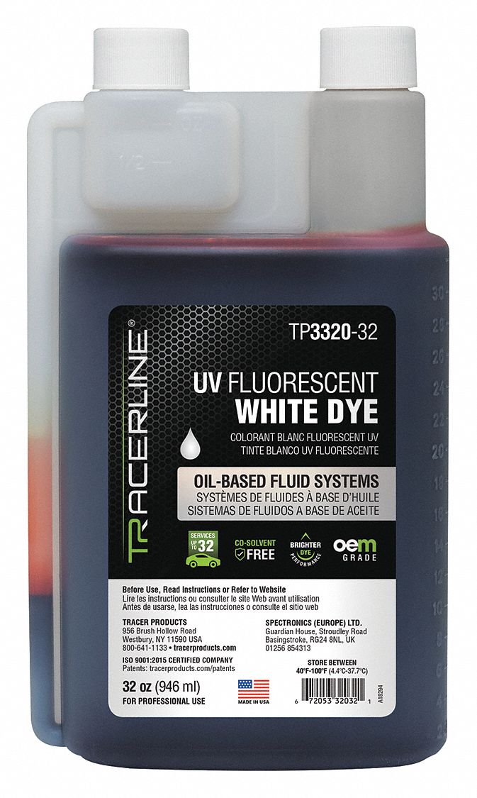 TRACERLINE, Leak Detection Dye, 32 oz Container Size, Leak Detection ...
